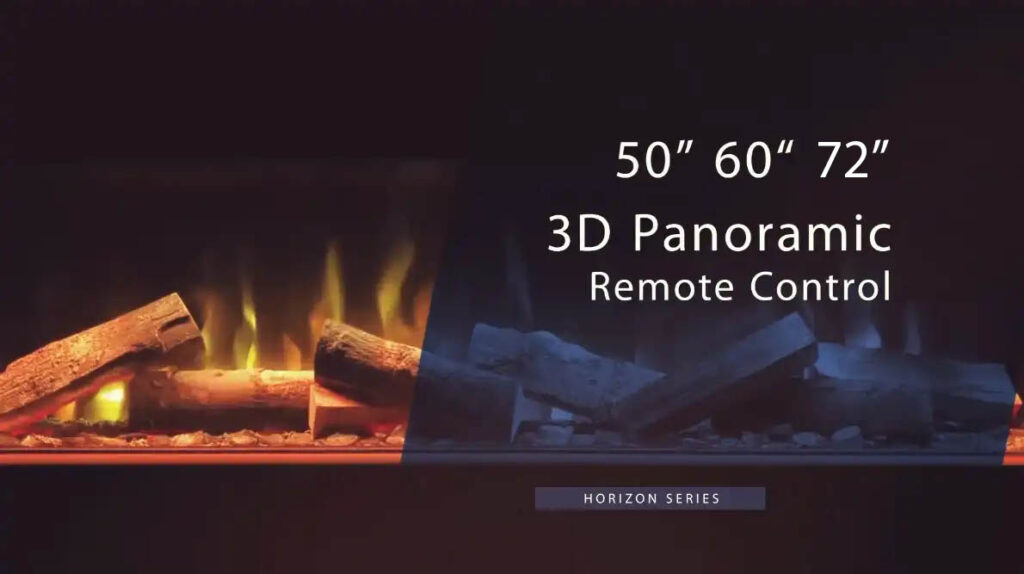 Horizon Series 1524 Panoramic Fire - 60 Inch | Media Wall Fire